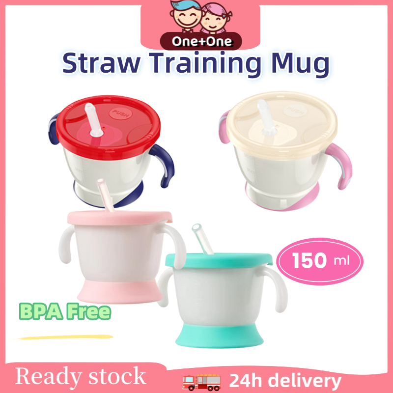Jual One+One Early Age Straw Training Mug BPA Free Cangkir Training ...