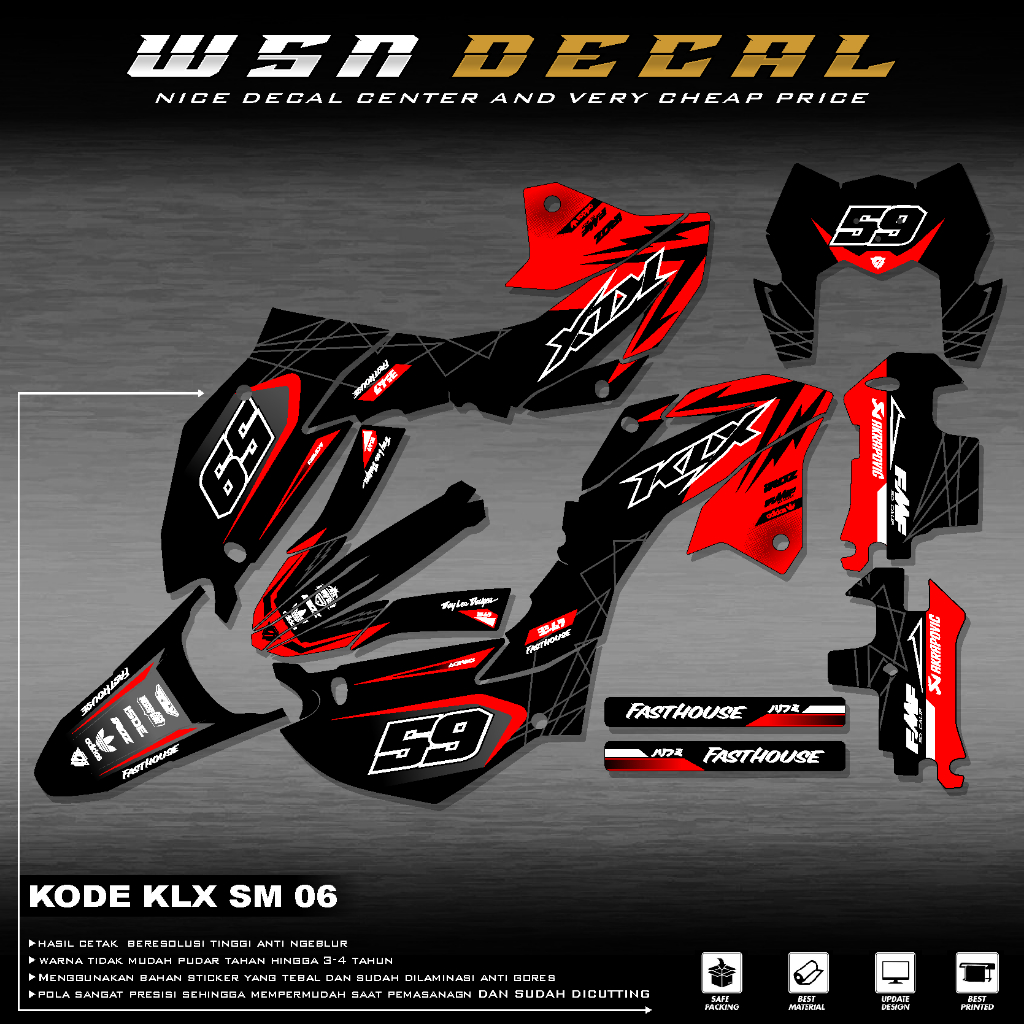 Jual Stiker Decal KLX 150 SM Full Body Terbaru 2023 - 2024 DECAL KLX ...