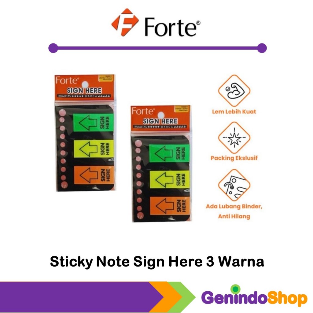 Jual Sticky Note Sign Here Forte | Shopee Indonesia