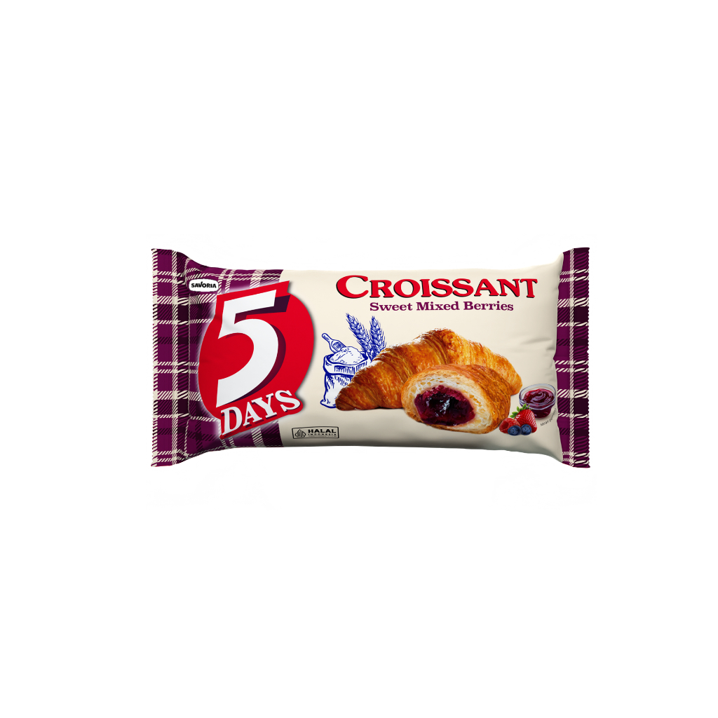 Jual Roti 5Days Croissant Mix Berries - Roti Croissant Isi Selai Beri ...