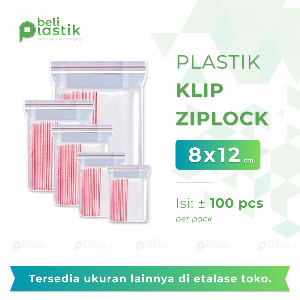 Jual Plastik Klip Ziplock 8x12 cm Bening Tebal Kantong Plastik Clip ...