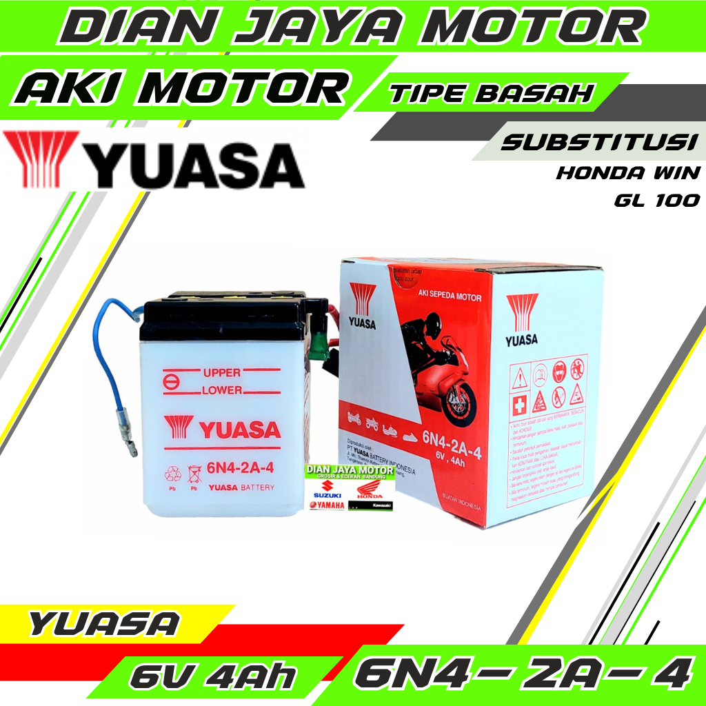 Jual AKI GL PRO NEOTECHACCU BATTREY BATERAI YUASA 6N4-2A-4 HONDA WIN ...