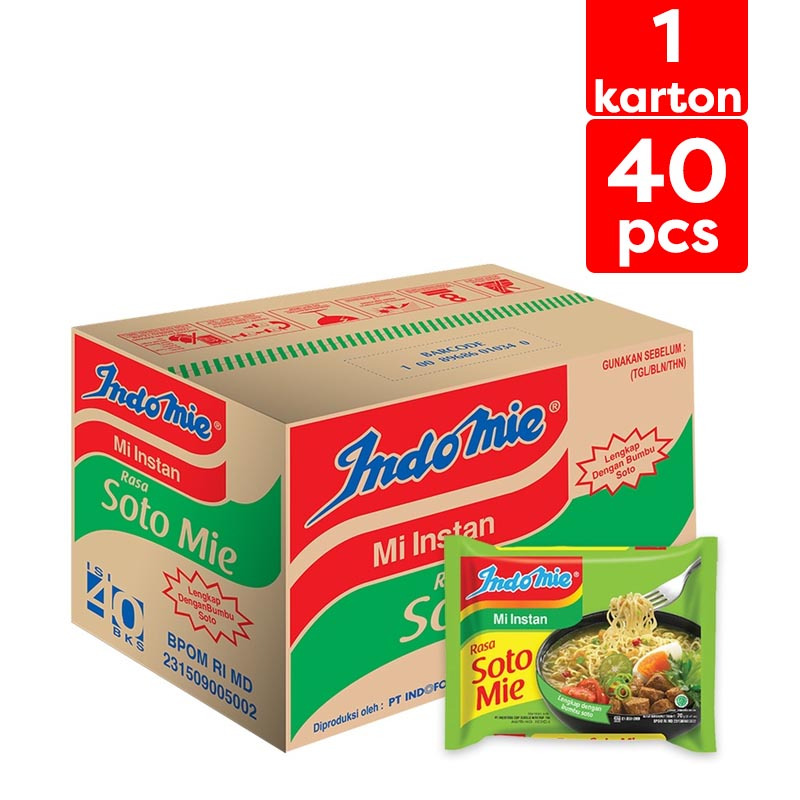 Jual Indomie Rasa Soto Mie Karton (40pcs) | Gogobli Indomie Rasa Soto ...