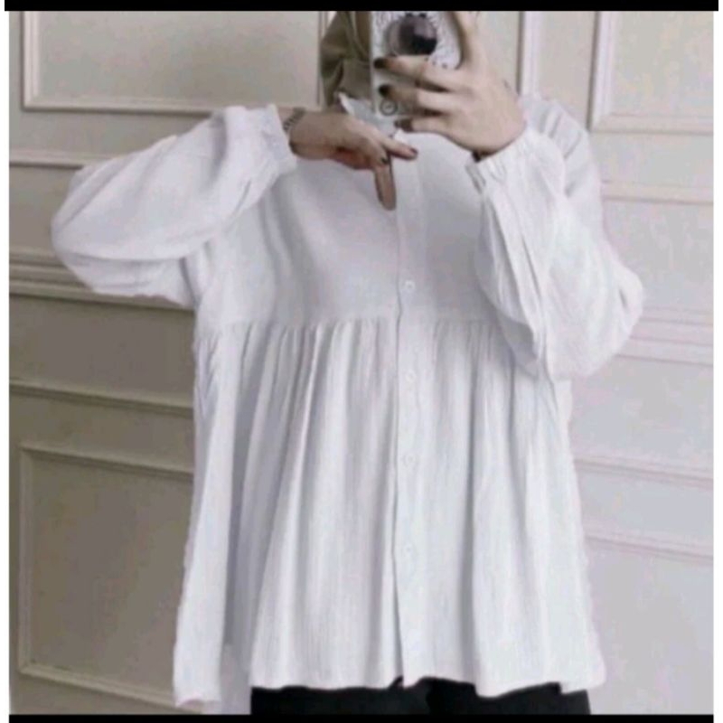 Jual NELSA BLOES CRINKLE AIRFLOW//BLOES KOREAN | Shopee Indonesia