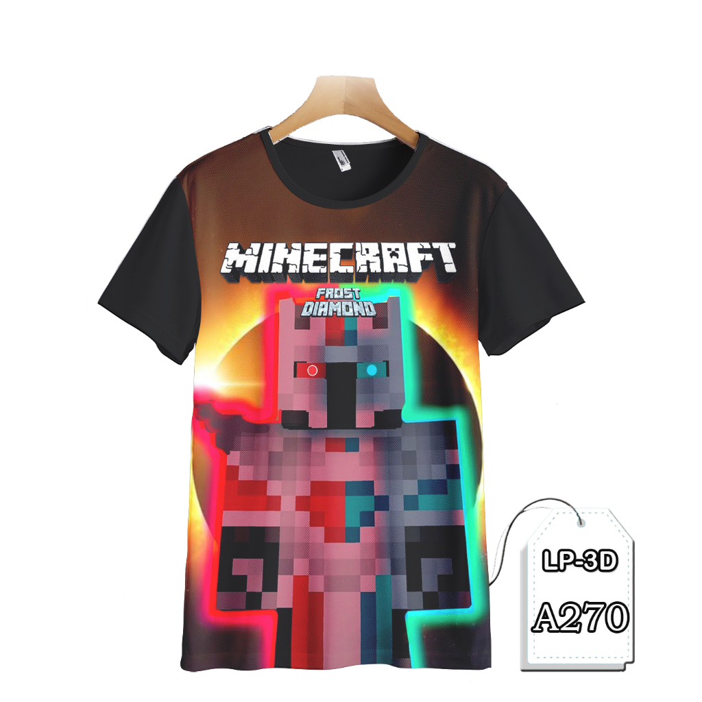 Jual Baju Minecraft Frost Diamond Printing 3D Baju Anak Serial Game ...