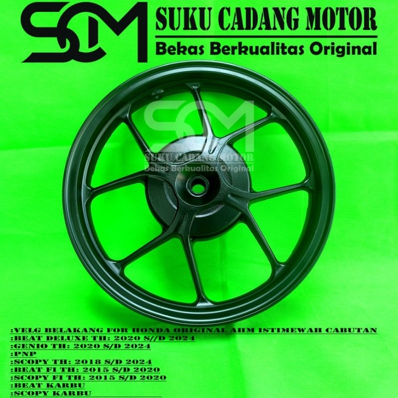 Jual Velg Belakang FOR Honda Original AHM Cabutan Beat Deluxe GENIO PNP ...