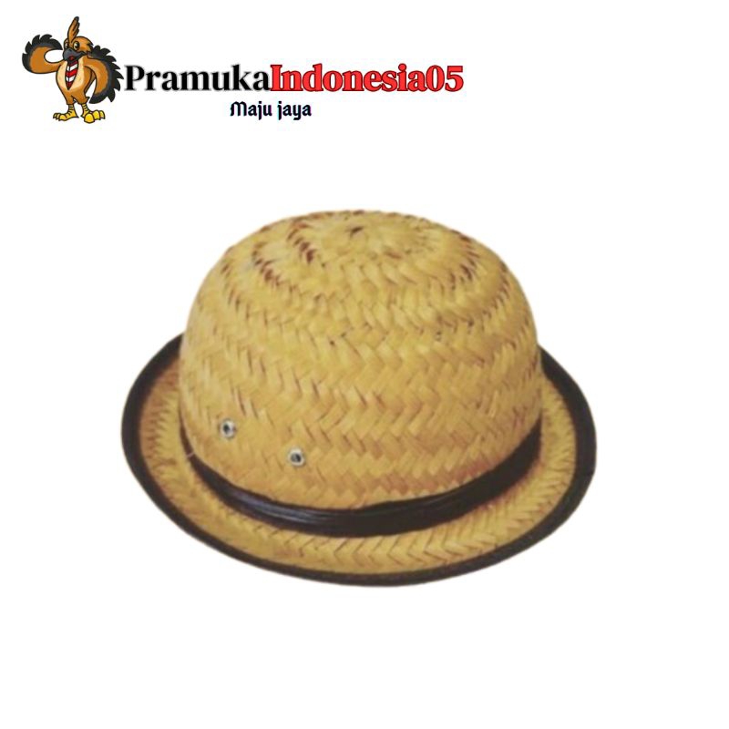 Jual topi boni rotan-topi boni jerami-topi bambu-topi pramuka putri ...