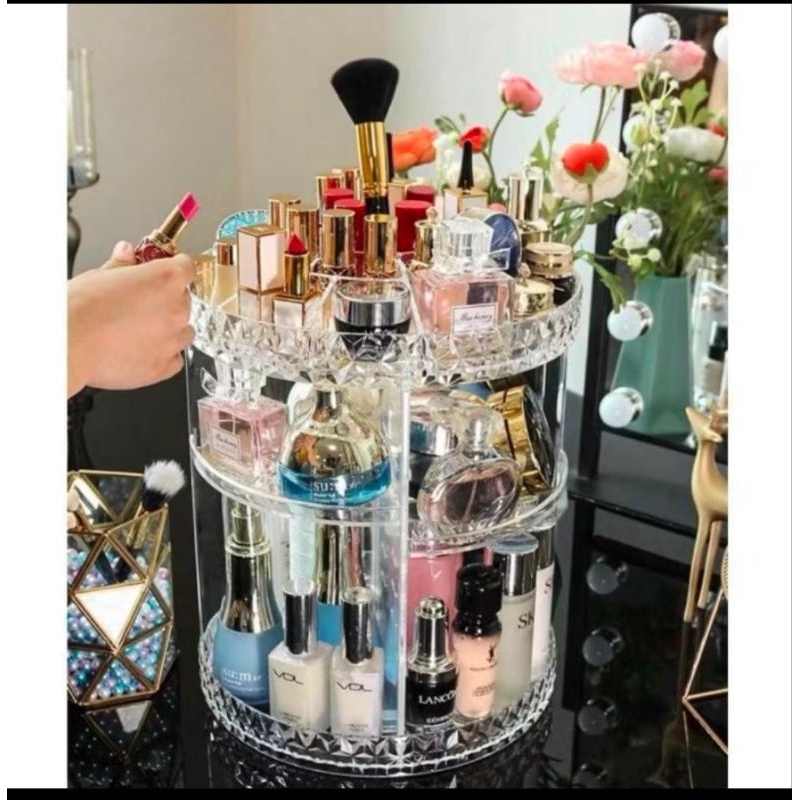 Jual RAK TEMPAT MAKE UP KOSMETIK MODEL PUTAR ORGANIZER | Shopee Indonesia