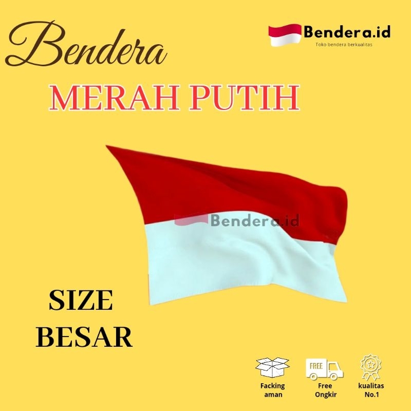 Jual Bendera merah putih bendera Indonesia ukuran BESAR 150 cm (KAIN ...