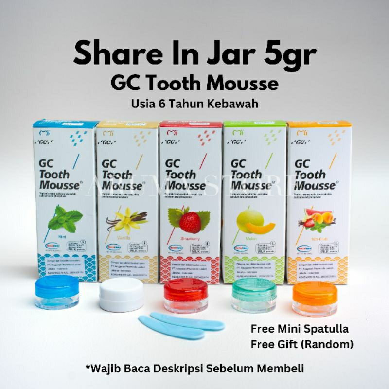 Jual GC Tooth Mousse Share In Jar 5gr Vitamin Gigi Anak Usia 6 Tahun ...