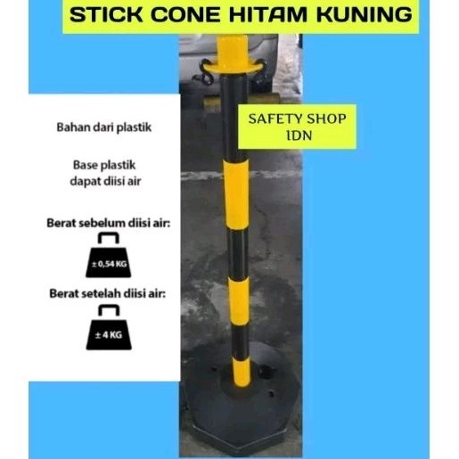 Jual Stick cone plastik hitam kuning stick cone stick cone hitam kuning ...