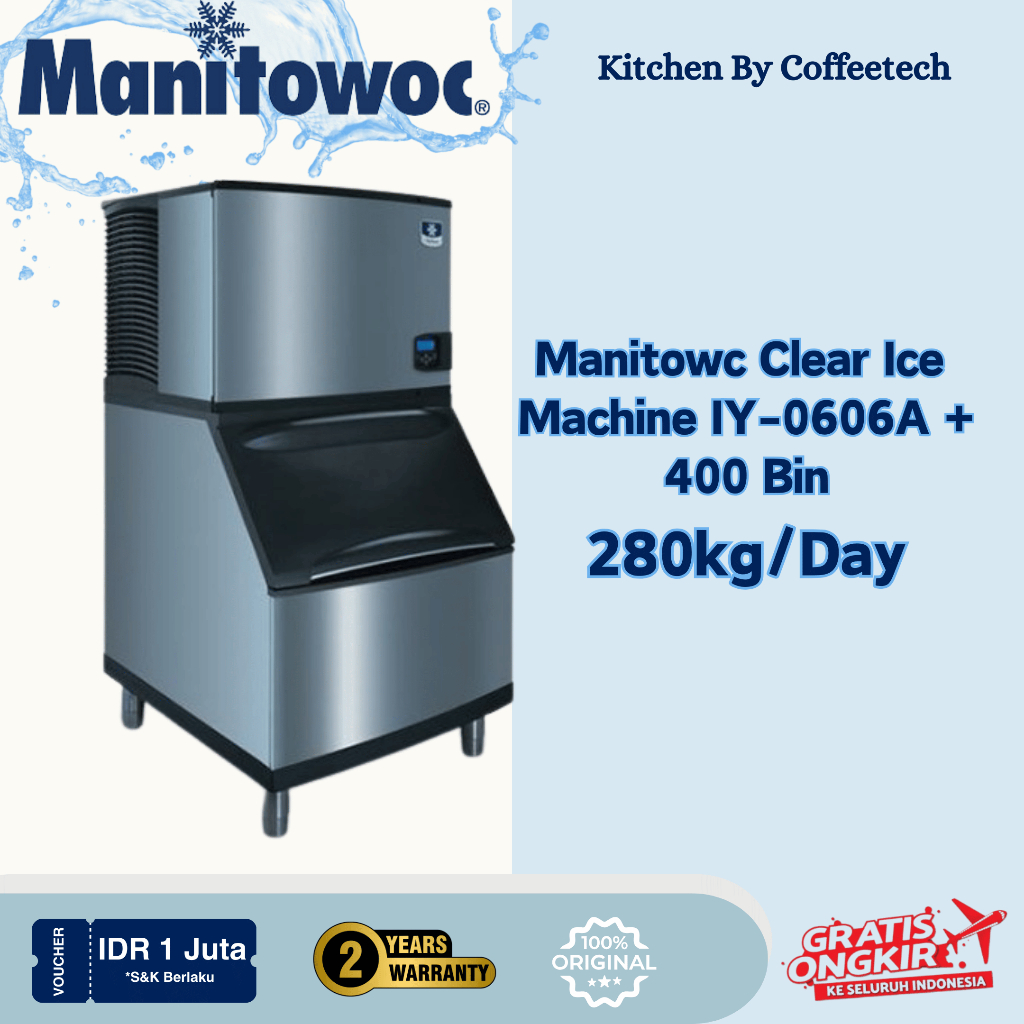 Jual Manitowoc Clear Ice Maker Machine IY0606A 280kg/day - Mesin Es ...