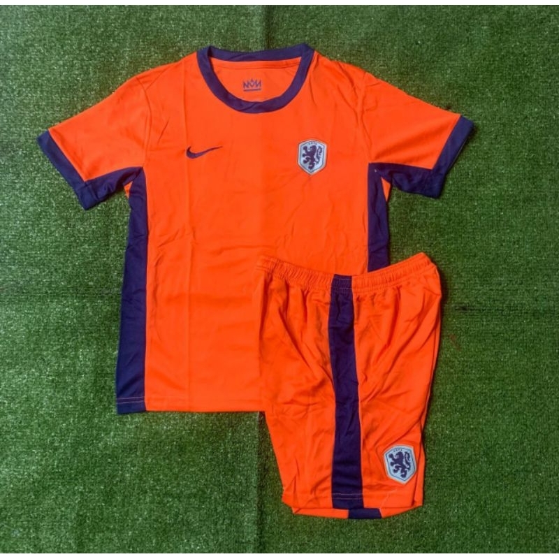 Jual Jersey Bola Anak Belanda Home Kids Euro 2024 / 2025 | Shopee Indonesia