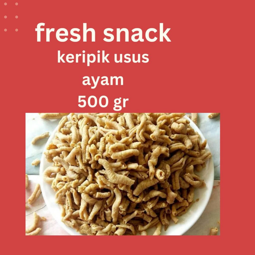 Jual (500gr) keripik usus ayam krispy | cemilan enakk!! | Shopee Indonesia