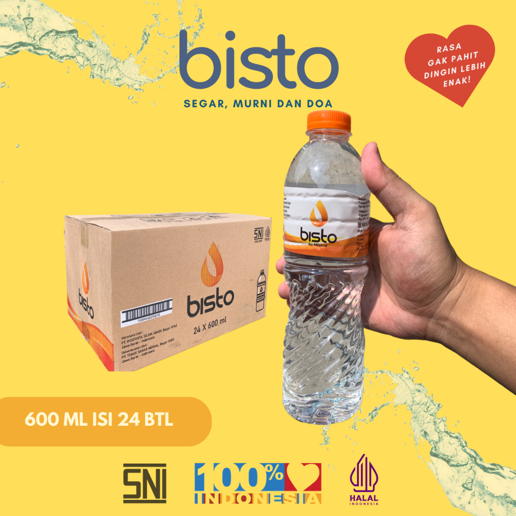 Jual Bisto Air Minum Mineral 600ml 24 Botol | Shopee Indonesia