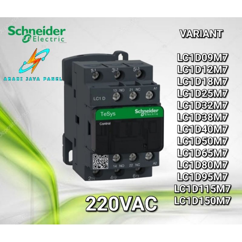 Jual KONTAKTOR SCHNEIDER LC1D09M7 220VAC CONTACTOR SCHNEIDER LC1D09M7 COIL 220VAC | Shopee Indonesia