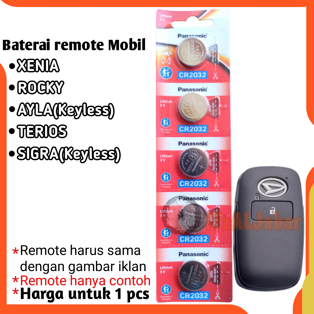 Jual Baterai remote mobil Daihatsu XENIA ROCKY Battery remot keyless ...