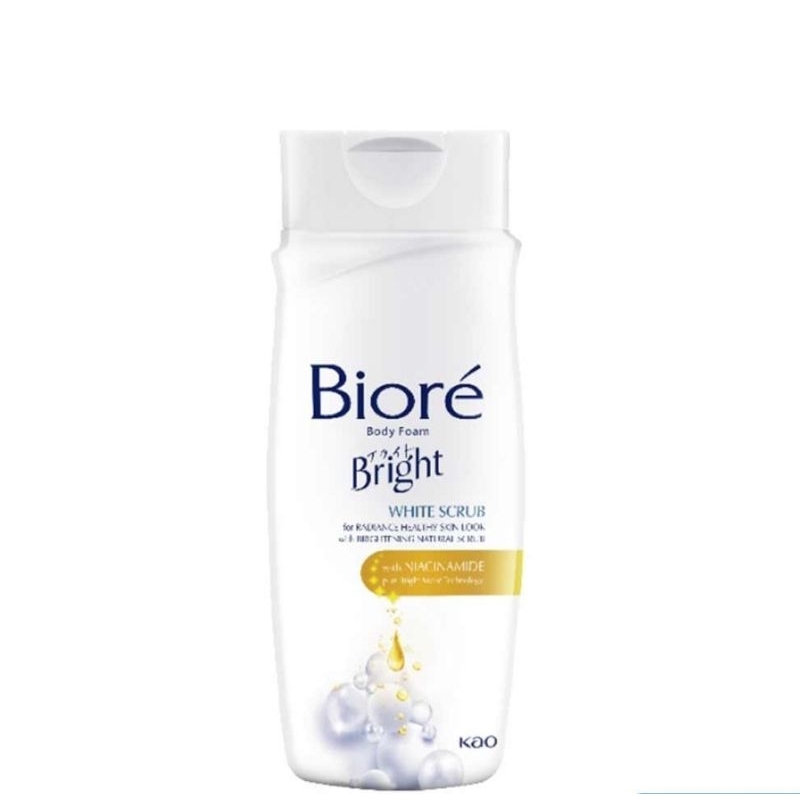 Jual Kao Biore Body Foam Whitening Scrub 100ml | Shopee Indonesia