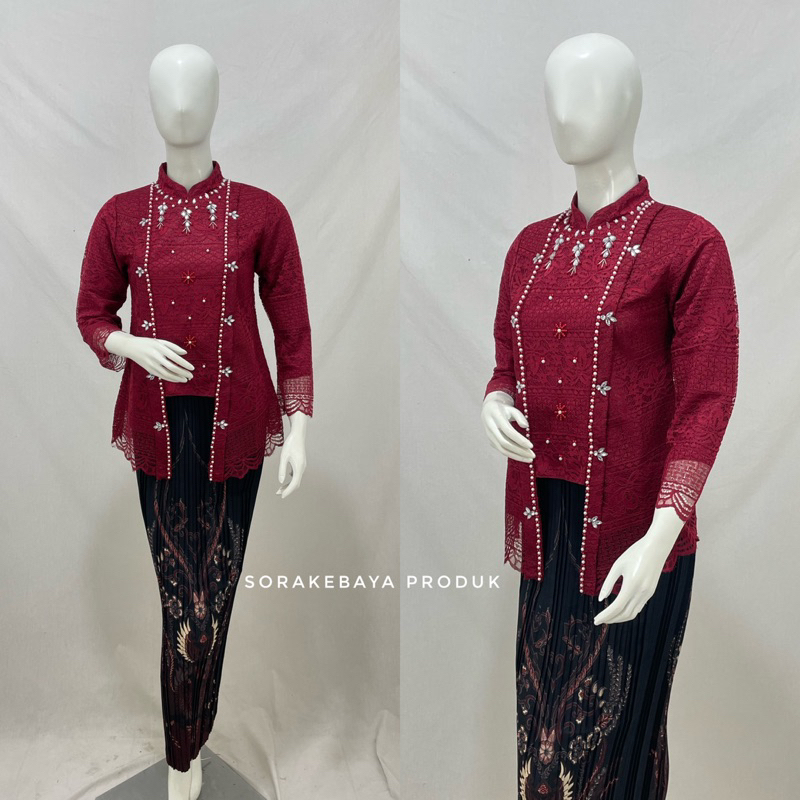 Jual Kebaya wisuda model kutu baru hijab kebaya modern kombinasi payet | Shopee Indonesia