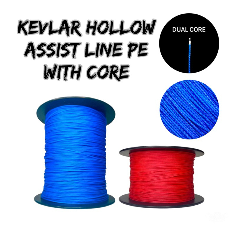 Jual Sailor Power line Tali Kevlar Assist Line Hollow Dual Core Assist ...