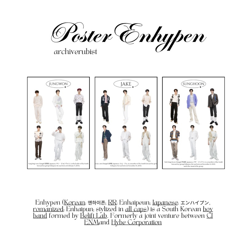 Jual POSTER ENHYPEN A4 (VOL 1) | Shopee Indonesia