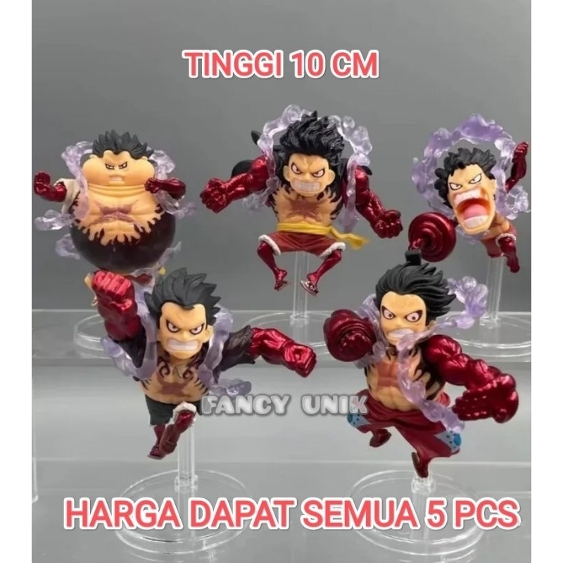 Jual Action Figure Anime One Piece Monkey D Luffy Wcf Gear 4 Set 5 Pcs ...
