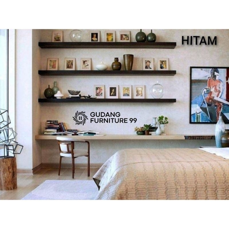 Jual Ambalan Dinding Lebar 15 cm, panjang 180/160/140/120/100 cm, Tebal ...