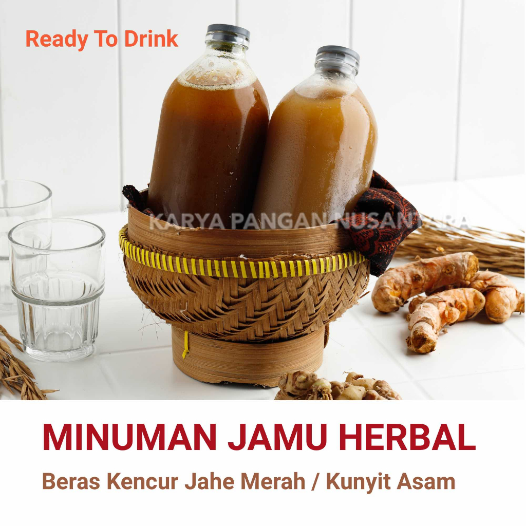 Jual Minuman Jamu Herbal Beras Kencur Jahe Merah Kunyit Asam Sinom Sehat Segar Minuman Indonesia