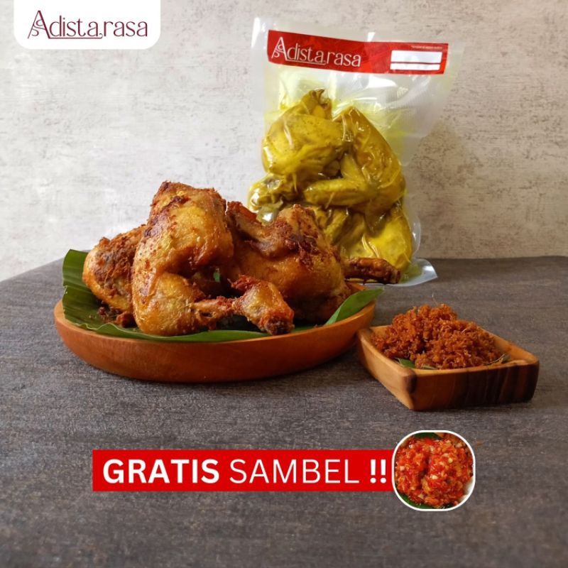 Jual Ayam ungkep SERUNDENG LENGKUAS bumbu kuning praktis siap goreng 1 ekor GRATIS SAMBAL ...