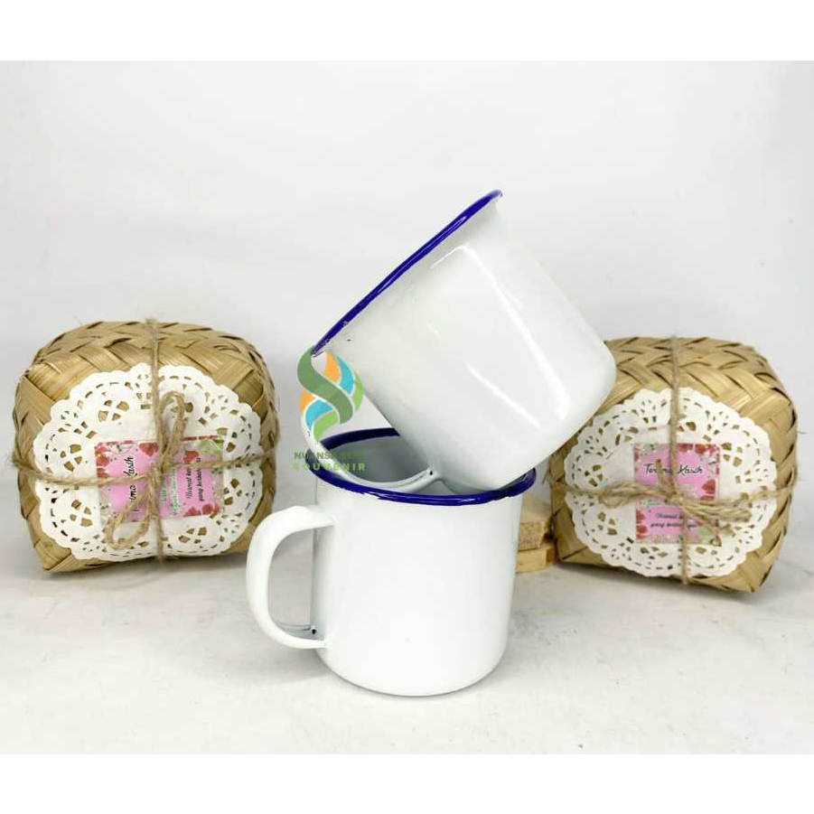 Jual Souvenir Cangkir Minum Enamel 7cm Mug Kaleng Warna Gelas Antik ...