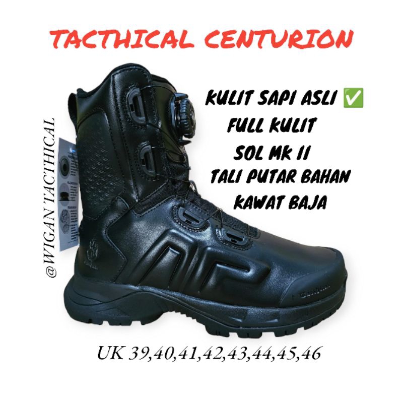 Jual SEPATU PDL TACTICAL CENTURION FULL KULIT BOA PARABELLUM TALI PUTAR ...
