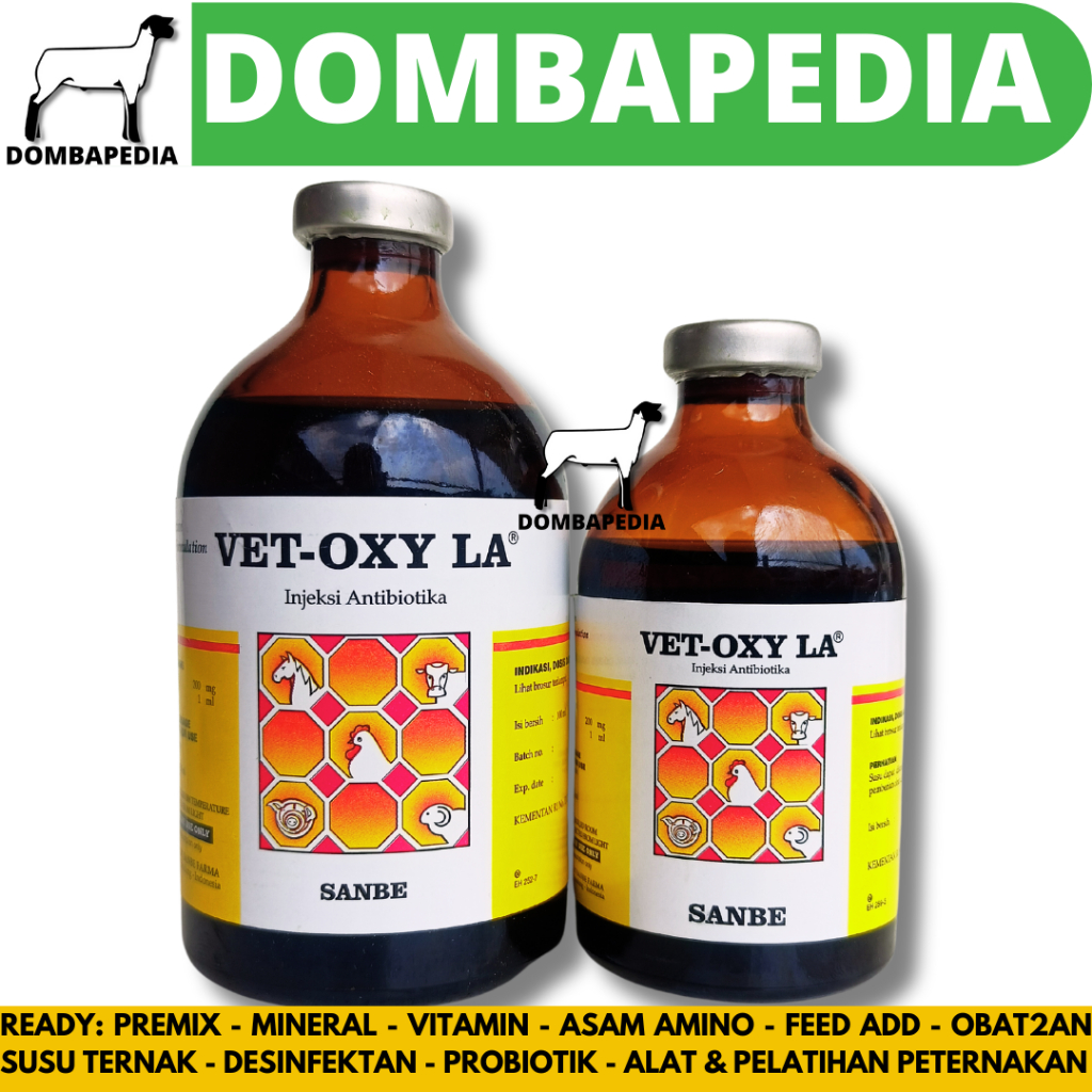 Jual VET OXY LA 50ML & VET OXY LA 100ML - Antibiotik Long Acting Sanbe ...