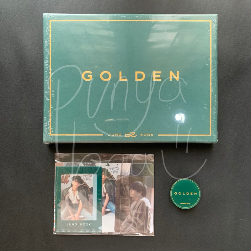 Jual GOLDEN ALBUM JUNGKOOK SEALED JK GREEN SHINE POB OFFICIAL GRIPTOK ...