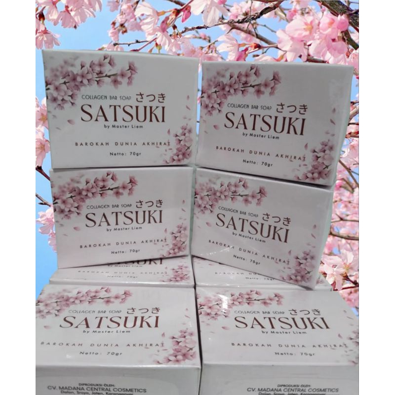 Jual sabun batang collagen satsuki/sabun badan/sabun muka/satsuki ...