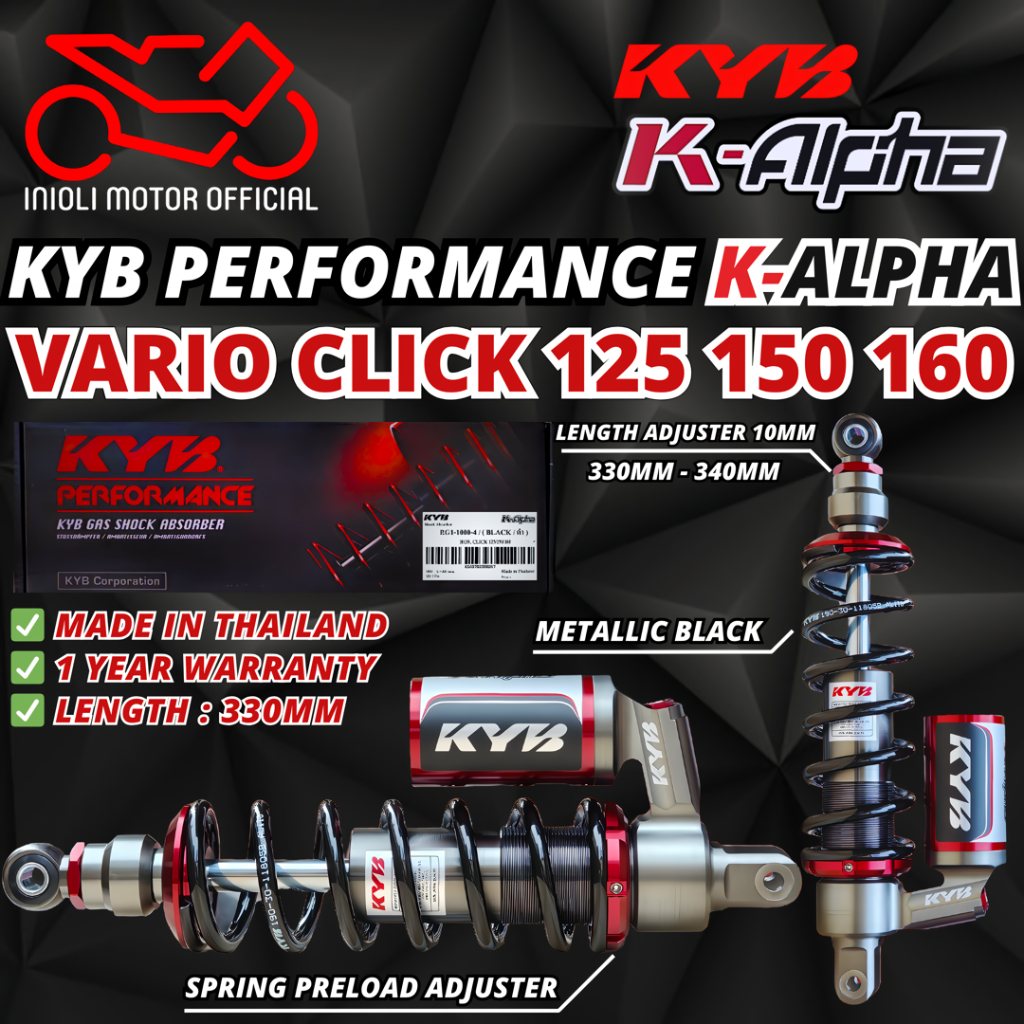 Jual PER SHOCKBREAKER SHOCK KYB PERFORMANCE K-ALPHA VARIO 125 150 160 FI ESP 330MM 330 MM KAYABA ...