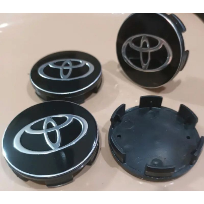 Jual dop roda tutup velg toyota avanza rush hitam crom diameter 5.7cm | Shopee Indonesia
