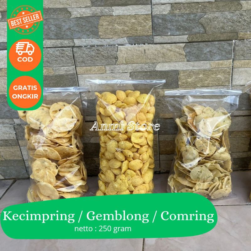 Jual Snack Cemilan Gemblong / Kecimpring / Ketempling Tipis Khas ...
