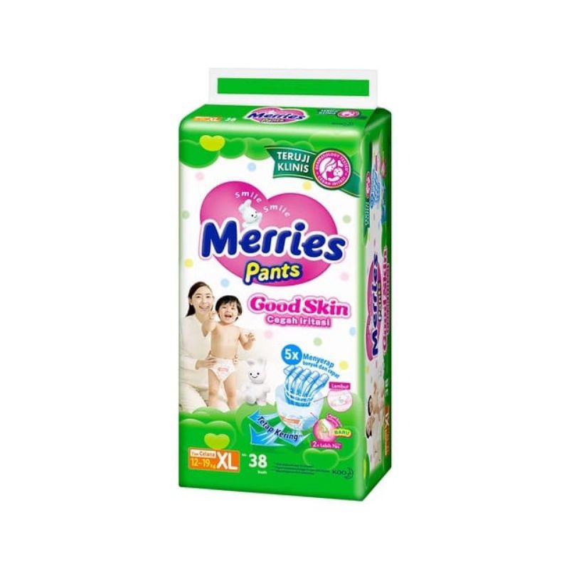 Jual Pempers Merries Pants Good Skin ukuran XL isi 38 PCS untuk Bayi ...