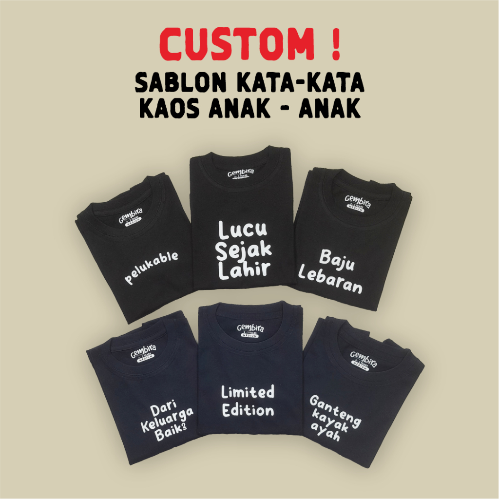 Jual Custom Sablon Desain Kata-Kata | Shopee Indonesia