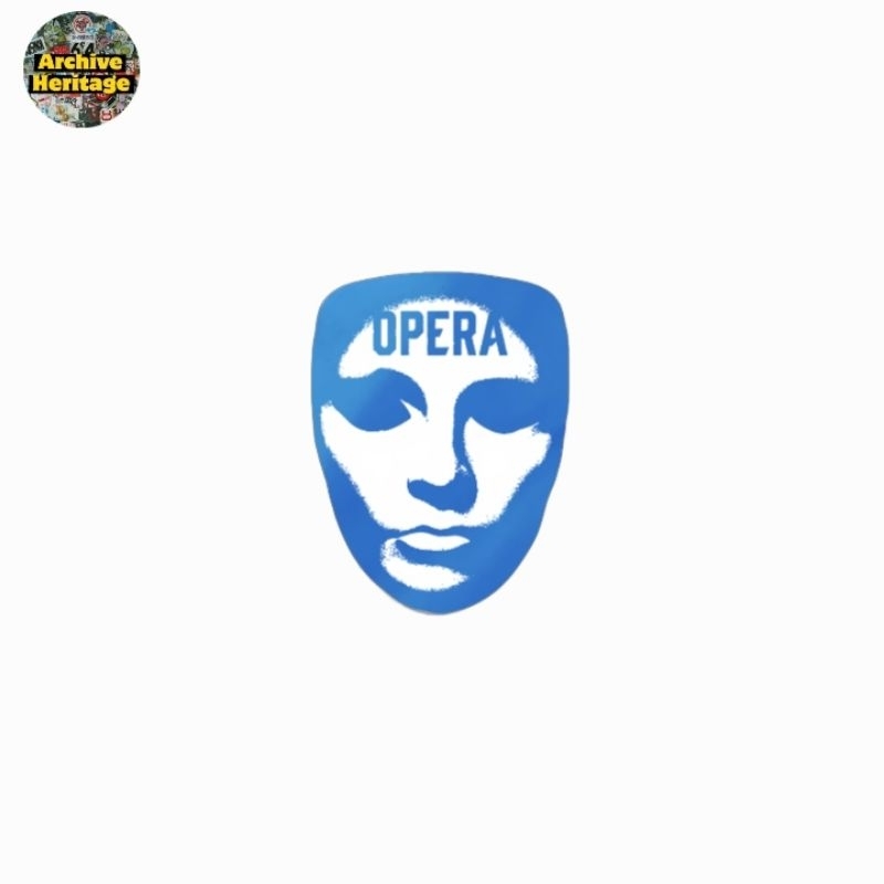 Jual sticker Opera logo face mask Skateboards deck truck clothing brand ...