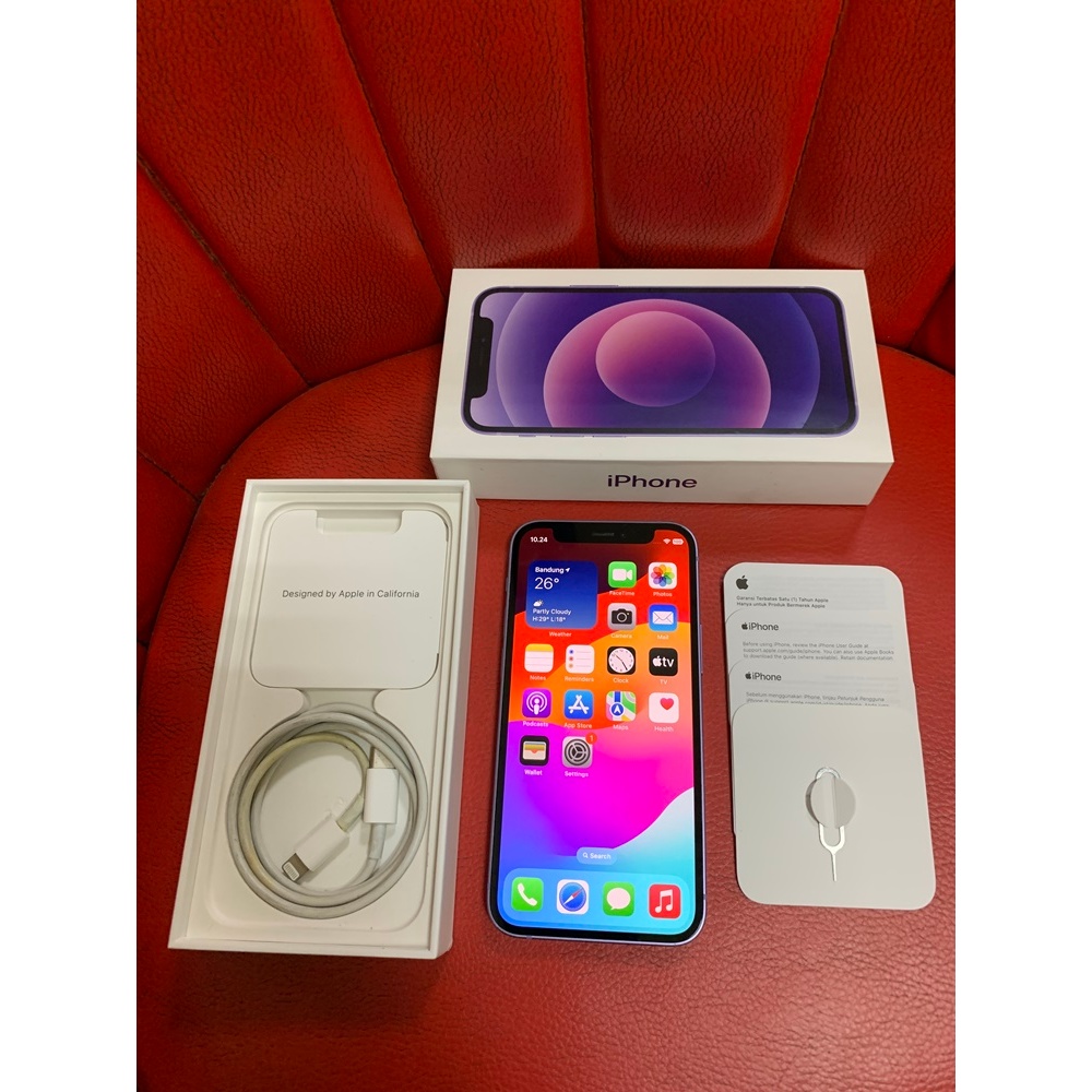 Jual iPhone 12 Mini 128gb Purple Digimap ID/A Fullset Original | Shopee ...