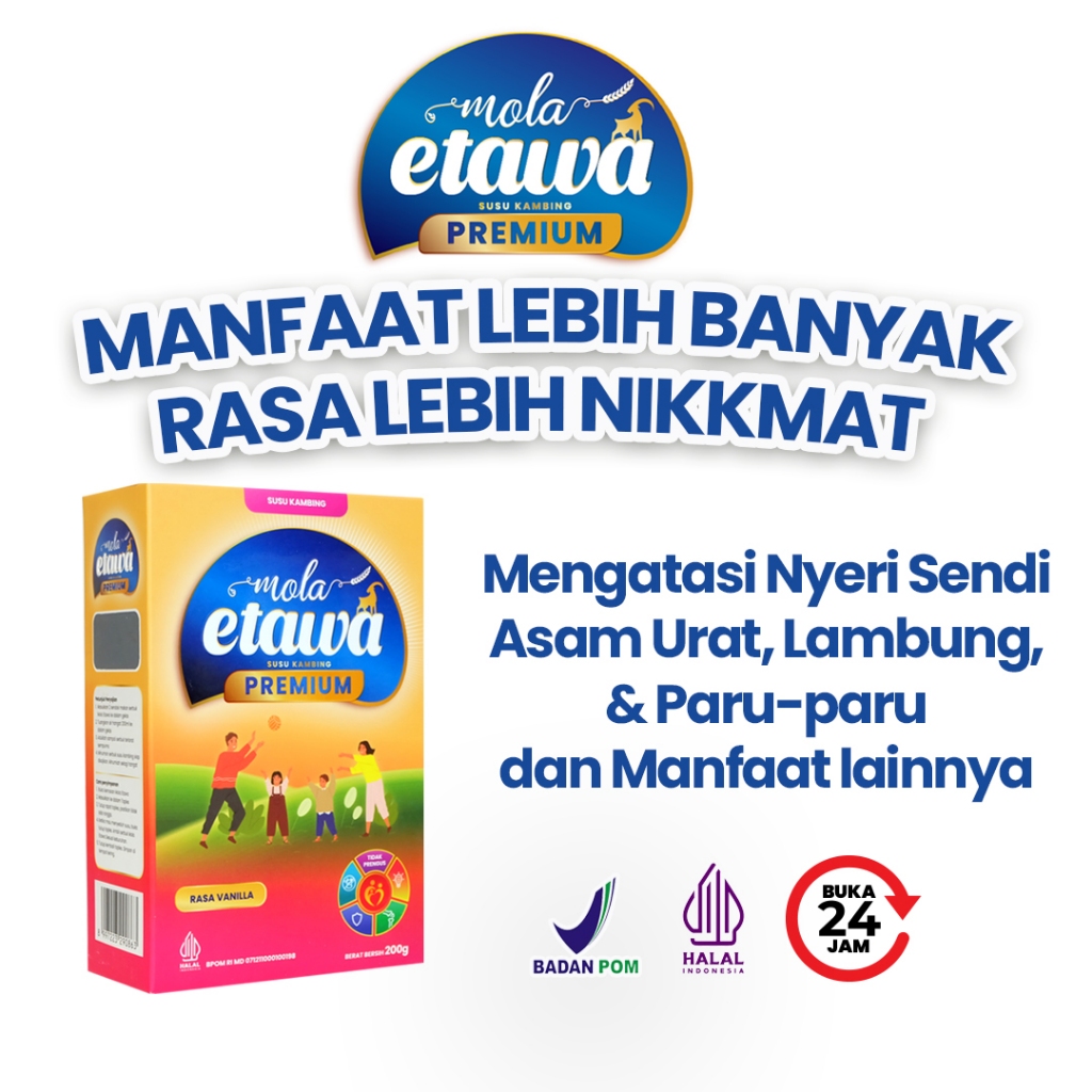 Jual Mola Etawa Premium Susu Bubuk Kambing 100% Original untuk Nyeri ...