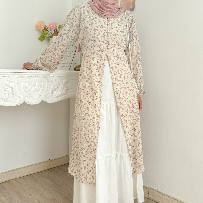 Jual Ghamara • SHOYA TUNIK MOTIF | blouse bunga | atasan floral ...