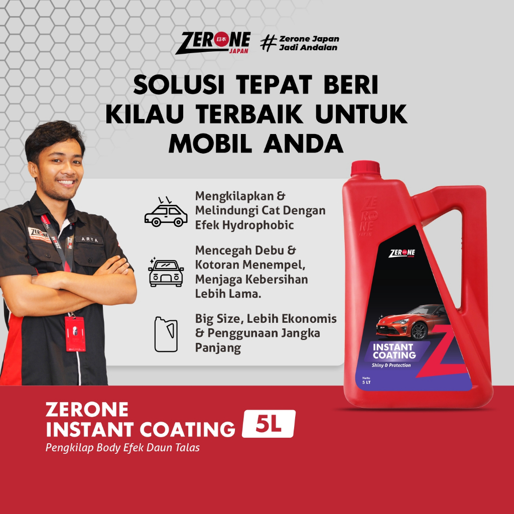 Jual Zerone Japan Instant Coating 5 Liter Pengkilap Body Mobil ...