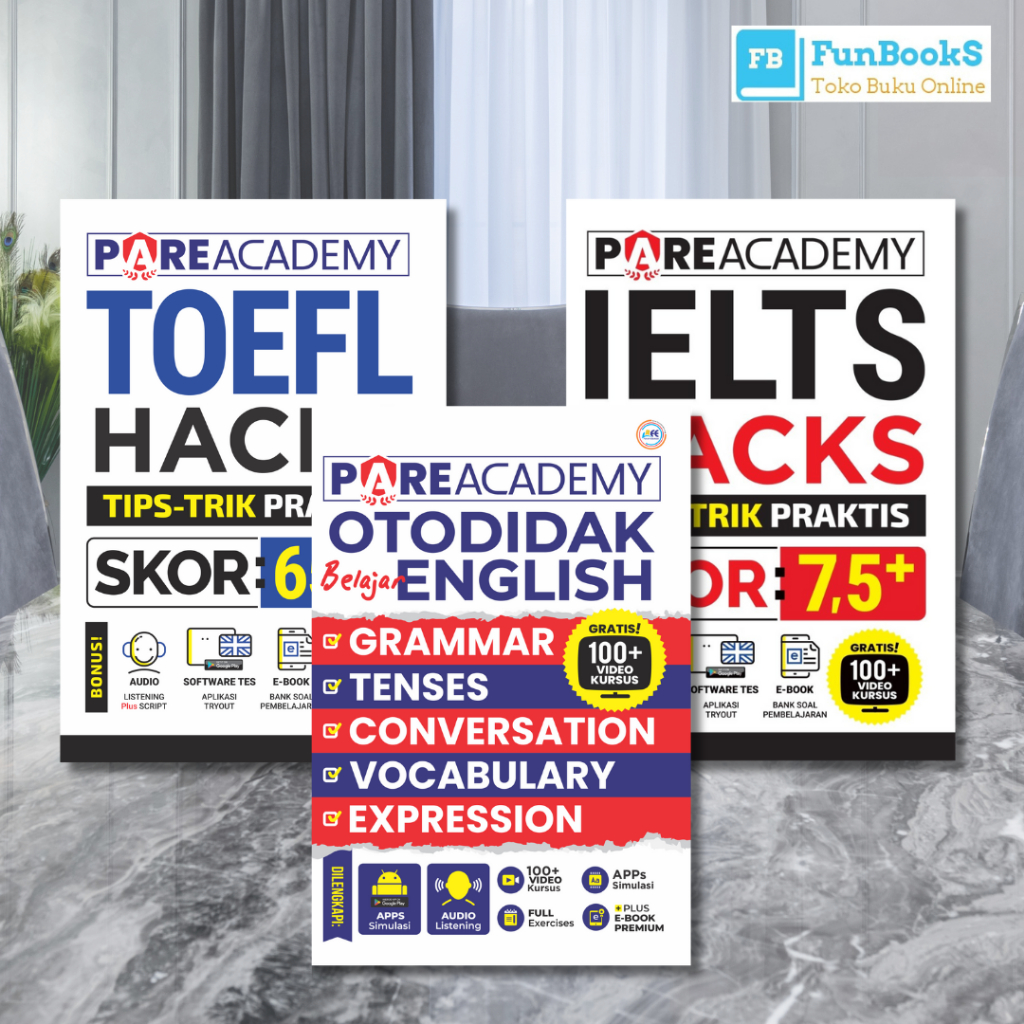 Jual Buku Bahasa Inggris - Pare Academy TOEFL Hacks, IELTS Hacks, TOEIC Hacks, Otodidak Belajar ...