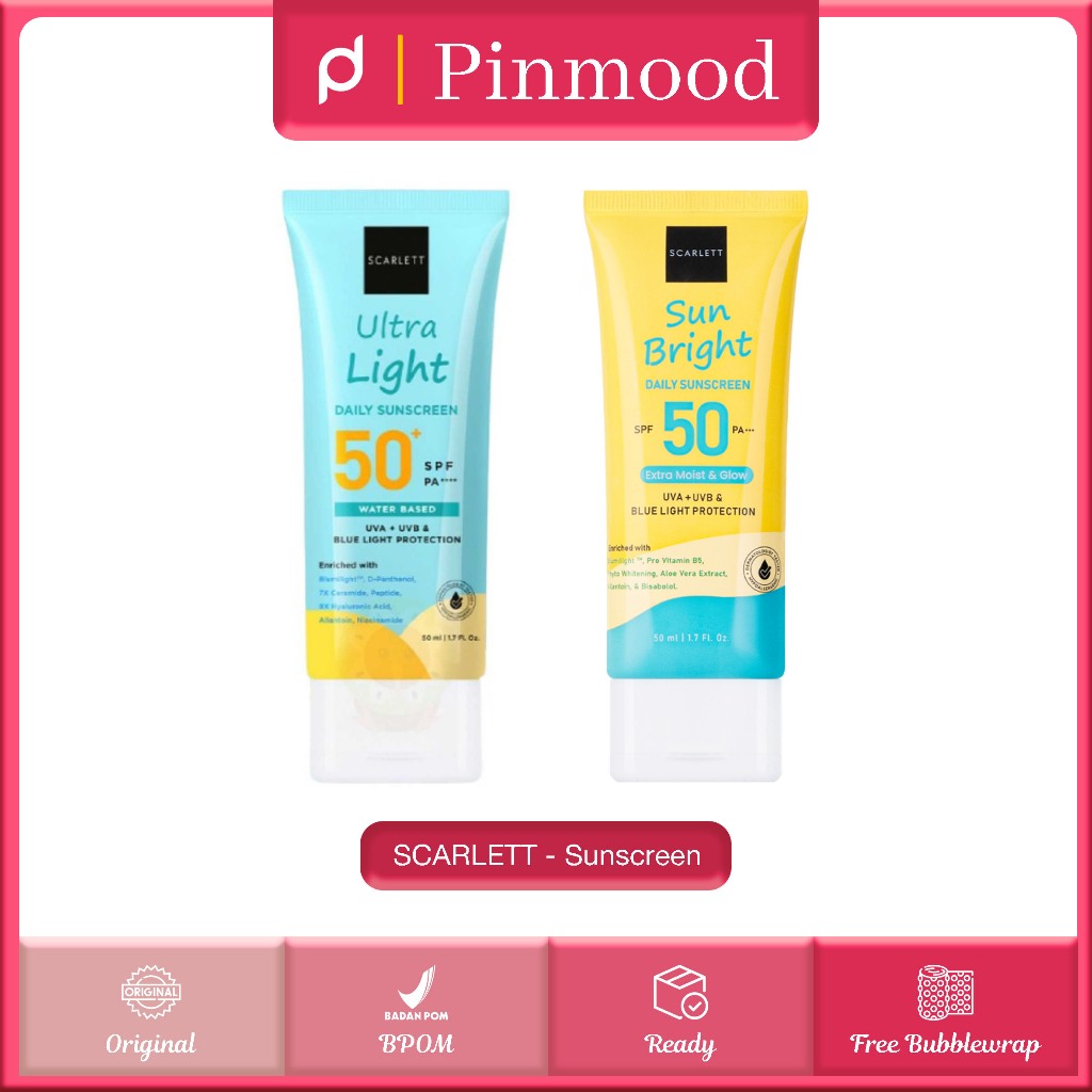 Jual SCARLETT - WHITENING SUNSCREEN SERIES ( 50 ml ) - Sunscreen Wajah ...