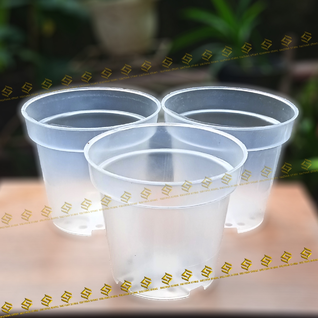 Jual Pot Tanaman Hias Plastik Bening Transparan SRONDOL Berkualitas ...