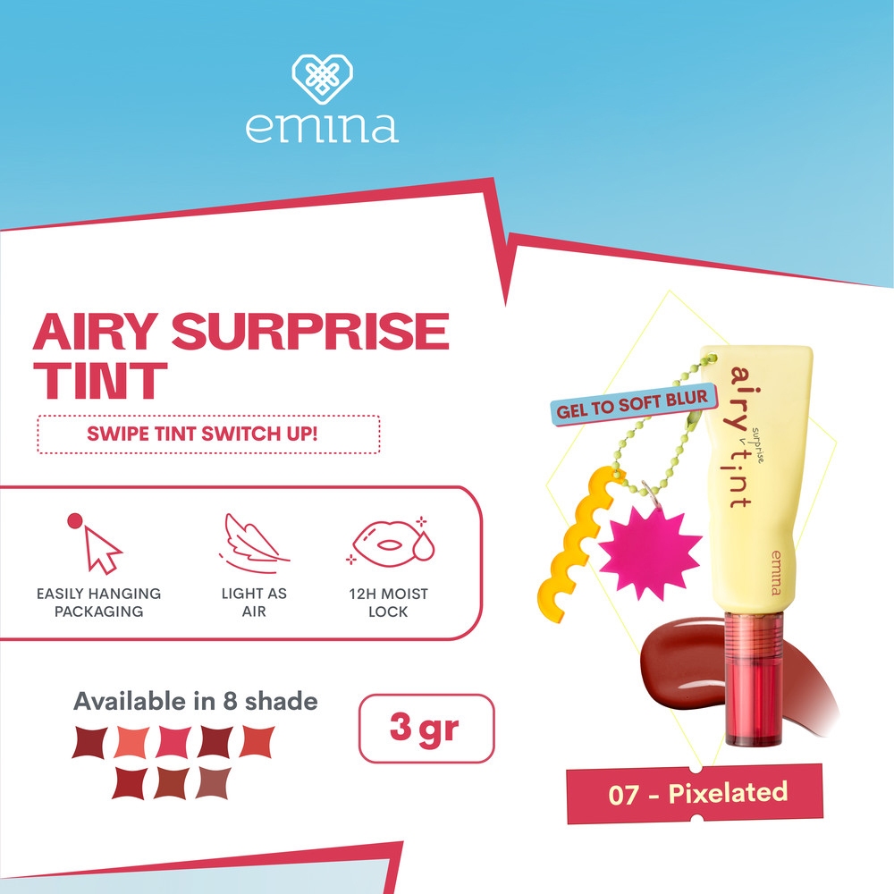 Jual Emina Airy Surprise Tint 3gr Shopee Indonesia