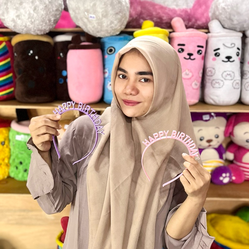 Jual Bando mahkota happy birthday bendo hair desain happy birthday ...