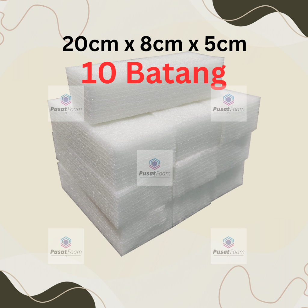 Jual Busa Bunga Dekorasi 10 Batang Panjang 20 cm Busa Elastis Busa ...